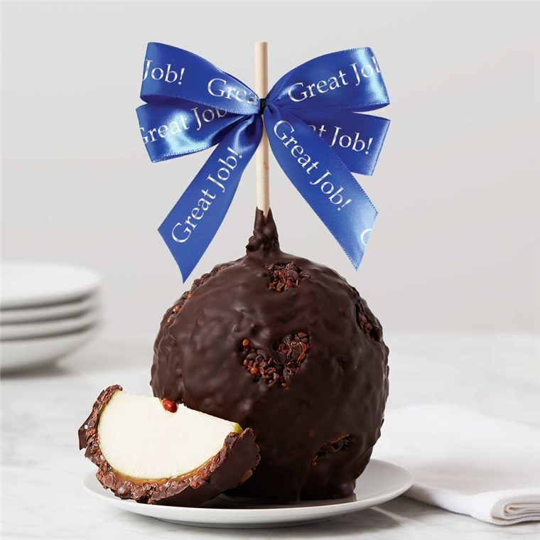 Dark Chocolate Cocoa Great Job Jumbo Caramel Apple | Mrs Prindables