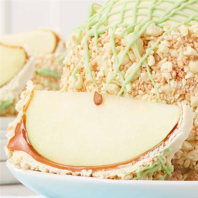 Key Lime Peacock Jumbo Caramel Apple | Mrs Prindables