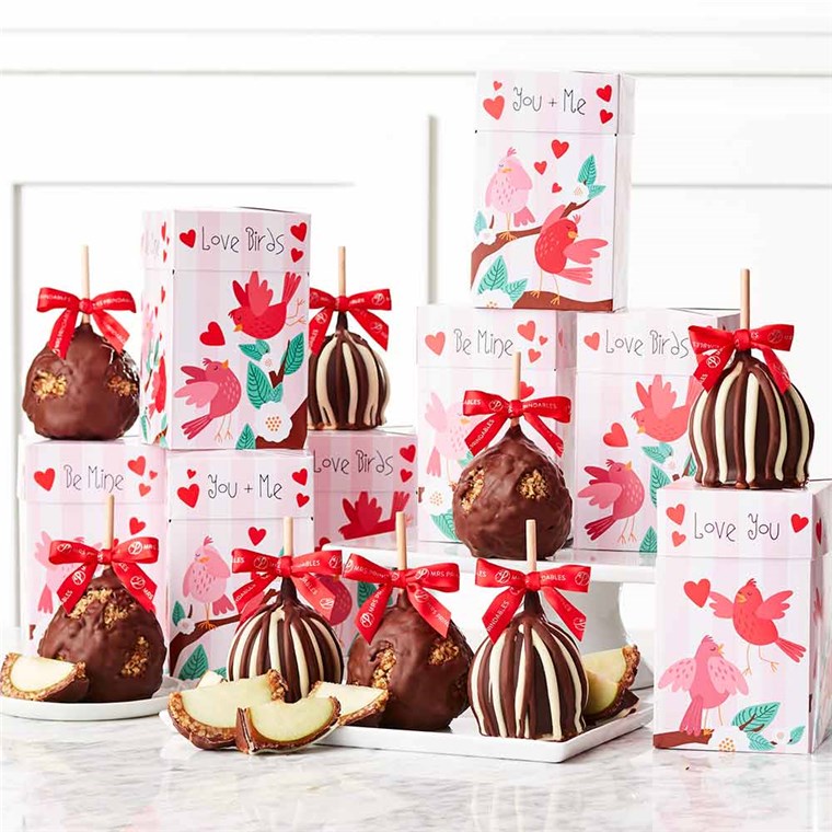 Love Birds Caramel Apple Gift Set | Mrs Prindables