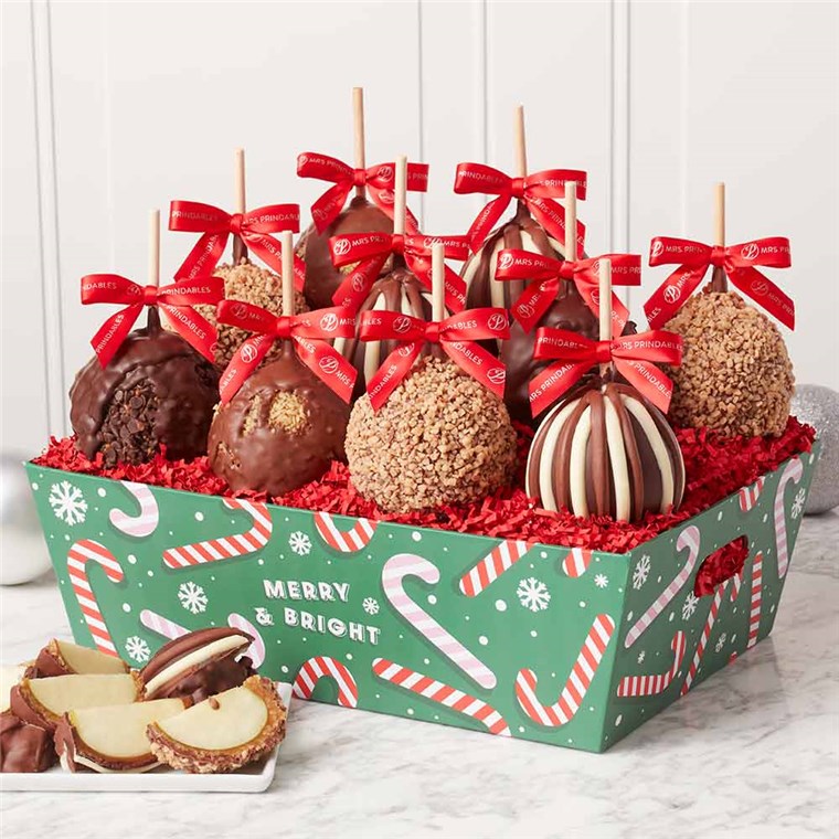 Merry & Bright Caramel Apple Gift Tray | Mrs Prindables