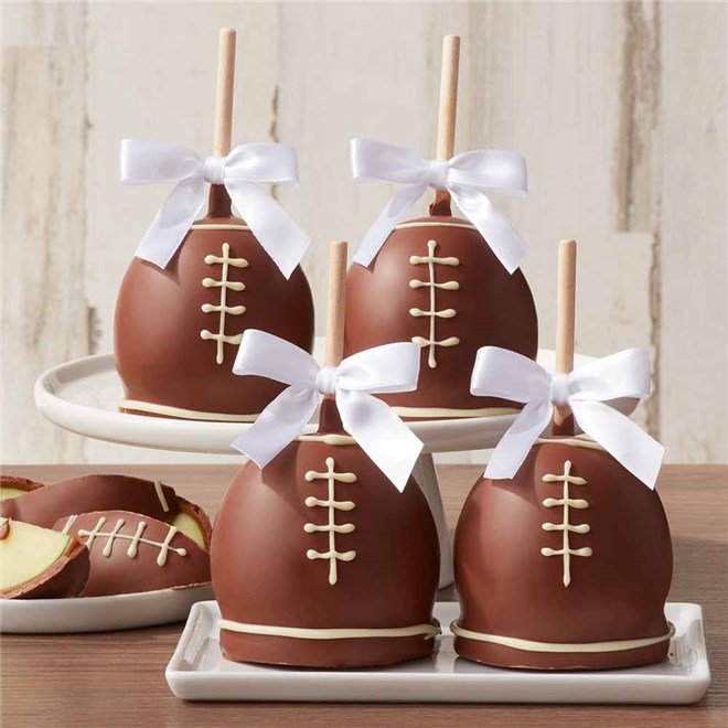 Football Gameday Caramel Apple Gift Set | Mrs Prindables