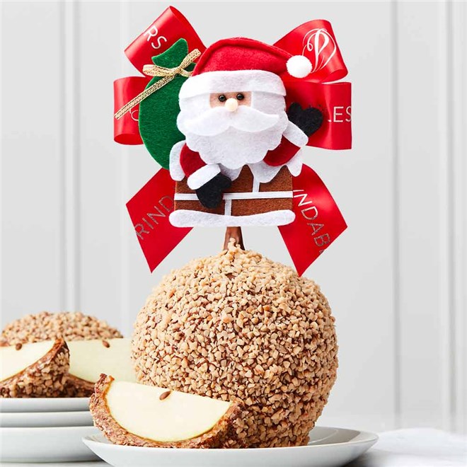 Toffee Walnut Jolly Old Saint Nick Jumbo Caramel Apple | Mrs Prindables